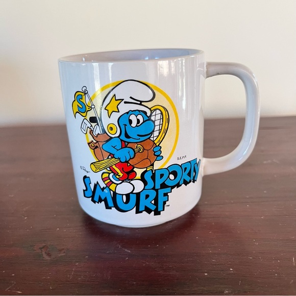 Dining | 1981 Sporty Smurf Mug | Poshmark